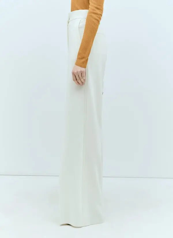 Max Mara Cady Tuxedo Pants - White