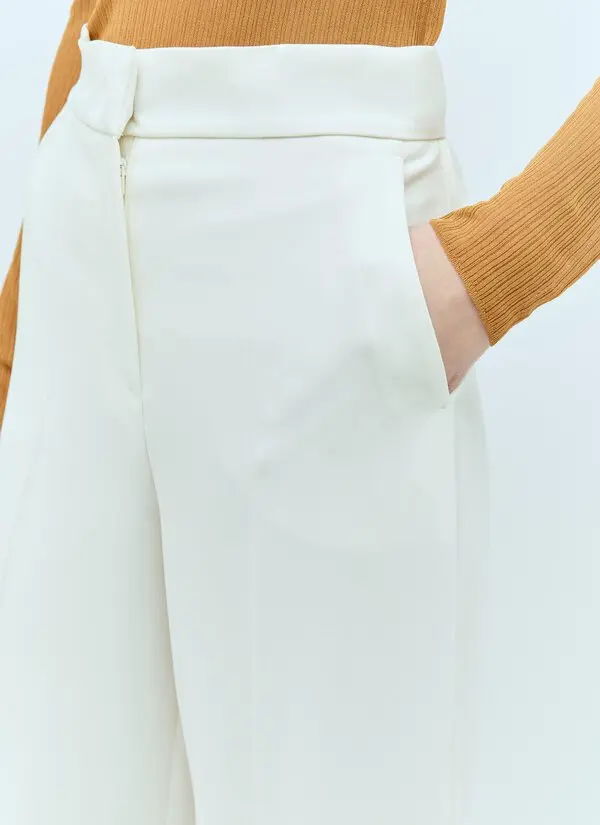 Max Mara Cady Tuxedo Pants - White