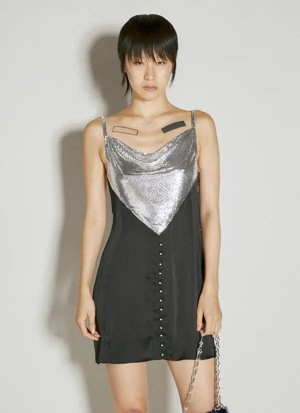 Rabanne Contrast Panel Mini Dress