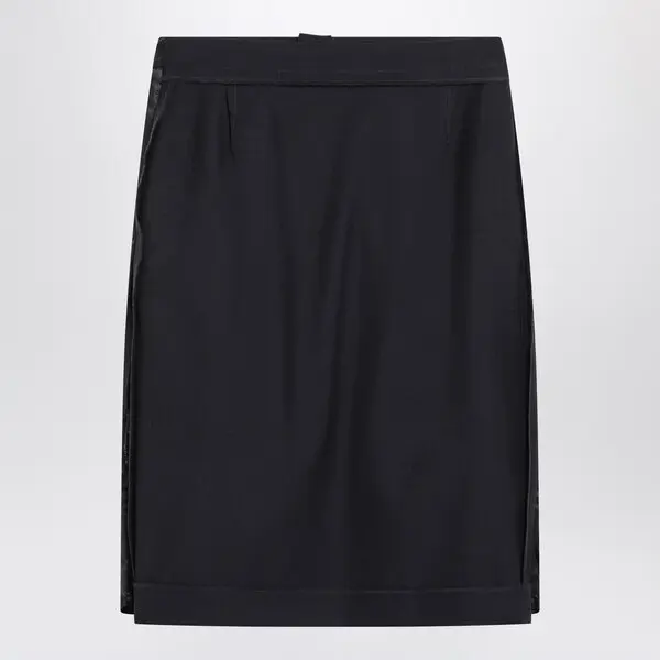 MAISON MARGIELA Skirt With Satin Side Panels - Blue