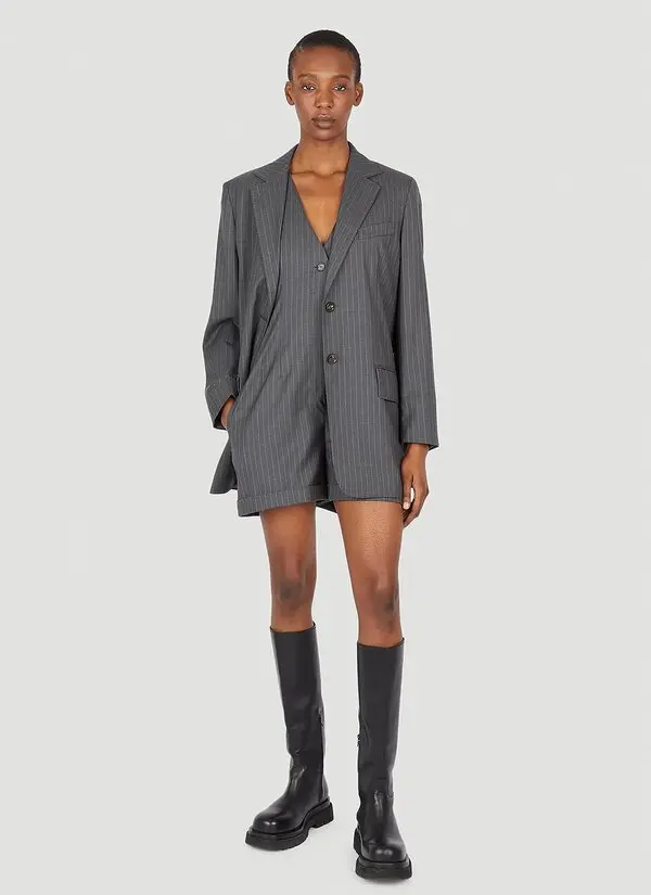 Max Mara Pinstriped Wool Blazer