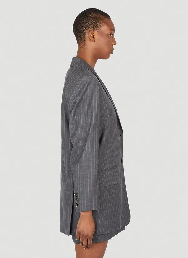Max Mara Pinstriped Wool Blazer
