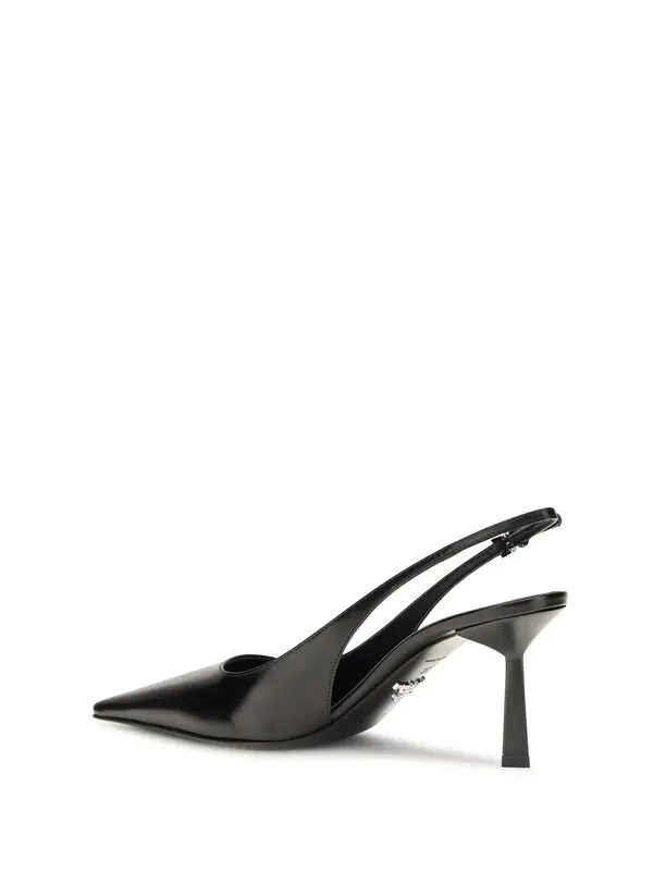Prada Leather Slingback Pumps - Black