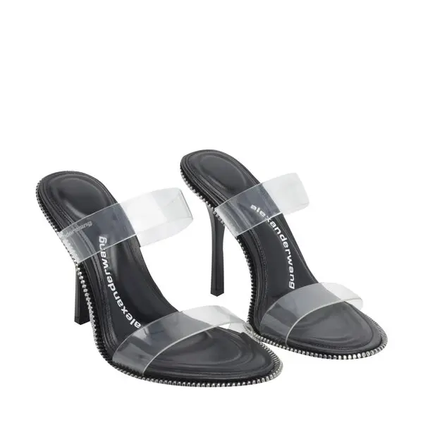 Alexander Wang Nova Double Strap Heeled Sandals - Black
