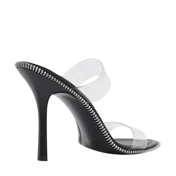 Alexander Wang Nova Double Strap Heeled Sandals - Black