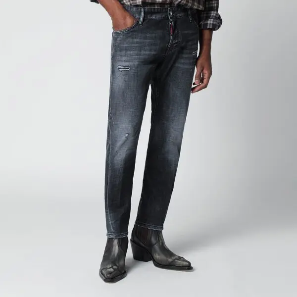 Dsquared2 Slim Washed Jeans With Distressed Details