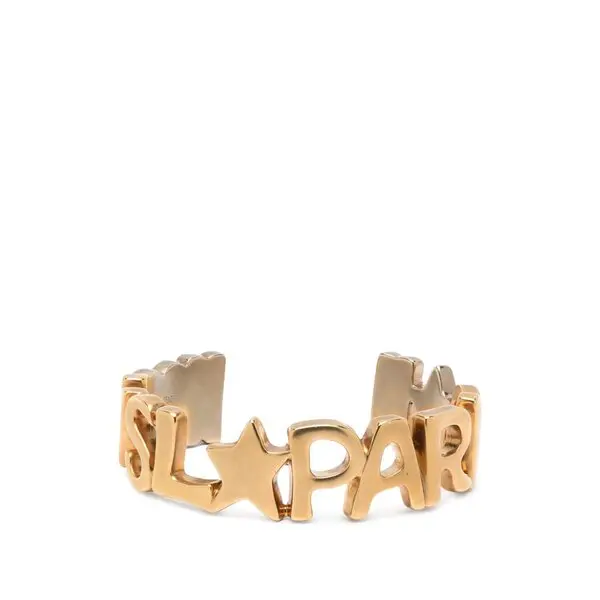 Saint Laurent Brass Star-motif Logo-lettering Bracelets - Gold
