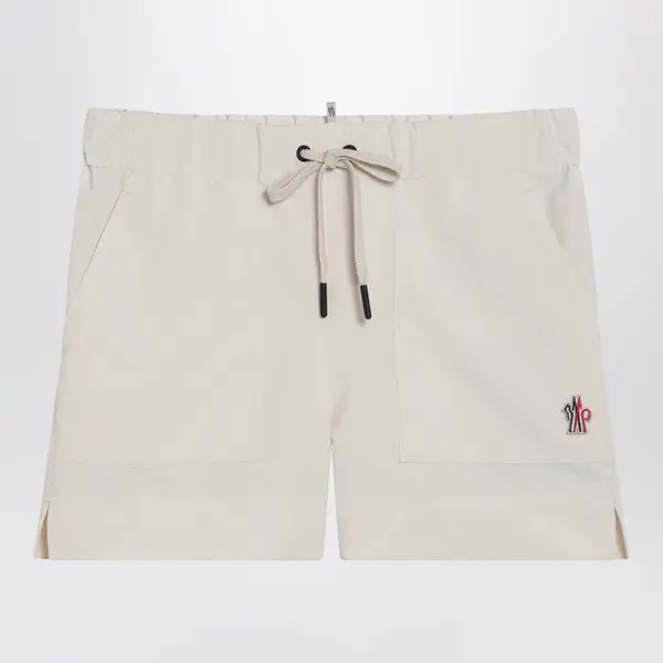 Moncler Beige Technical Froisse Shorts - Cream