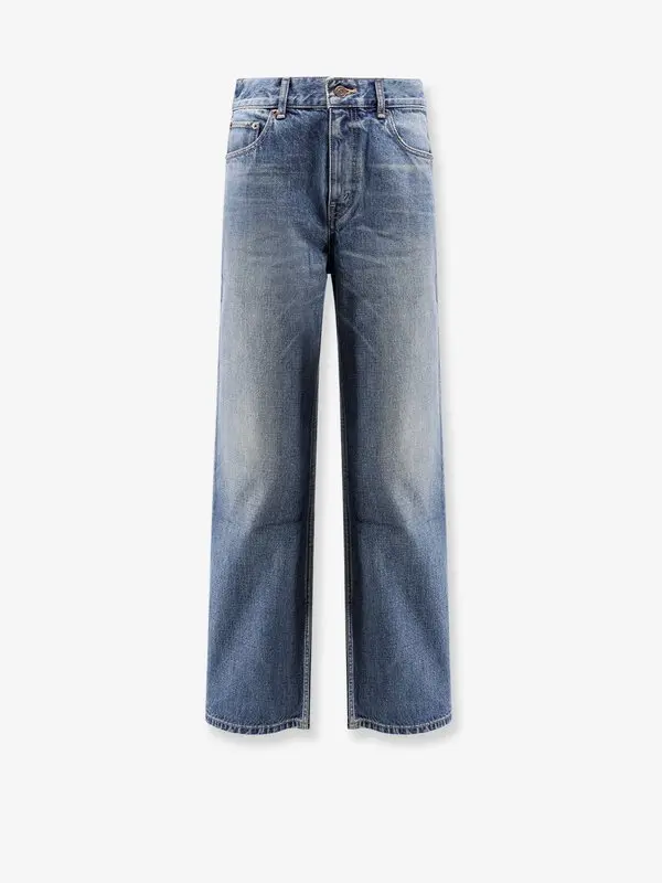 Celine Stone-washed Cotton Jeans - Multicolor