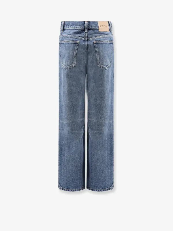 Celine Stone-washed Cotton Jeans - Multicolor