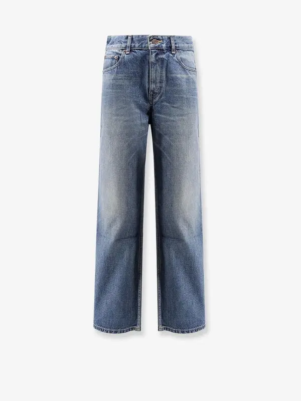 Celine Stone-washed Cotton Jeans - Multicolor