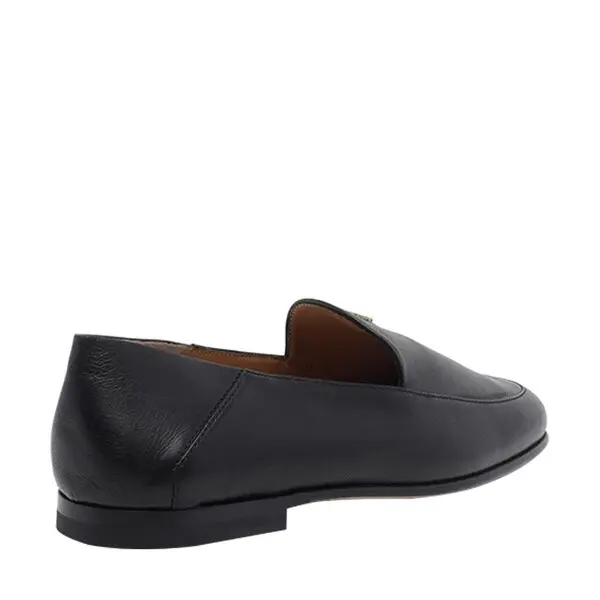 TOD'S Logo Leather Sabot Loafers - Black