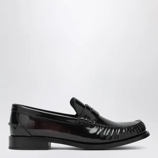 Prada Cordovan Polished Leather Loafers