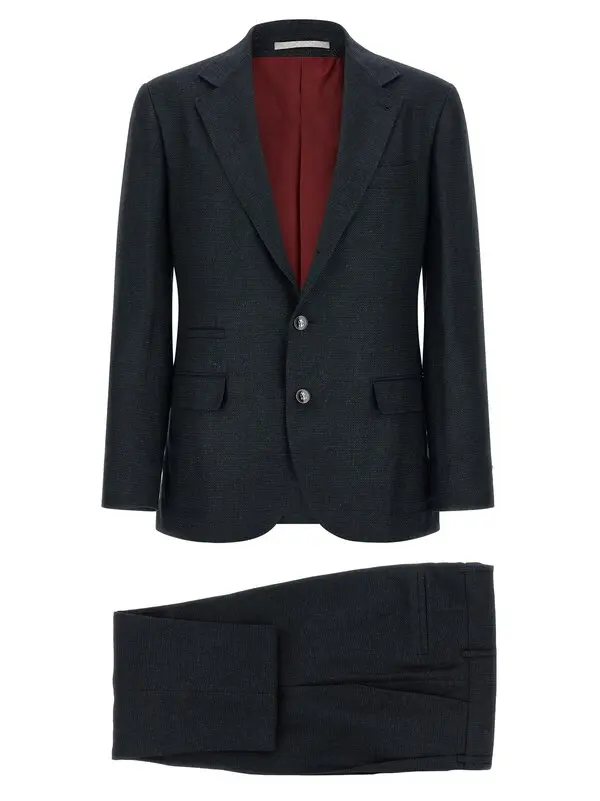 Brunello Cucinelli Hopsack Dress - Blue