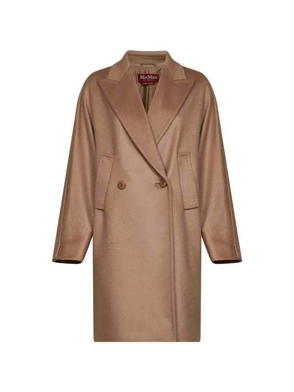 Max Mara Camel Mstmastro Double-breasted Midi Coat