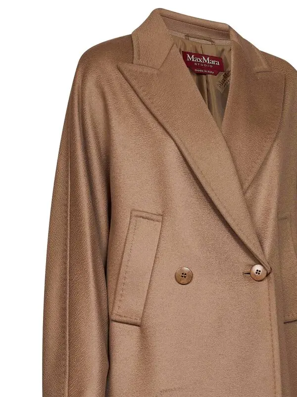 Max Mara Mstmastro Double-breasted Midi Coat - Multicolor