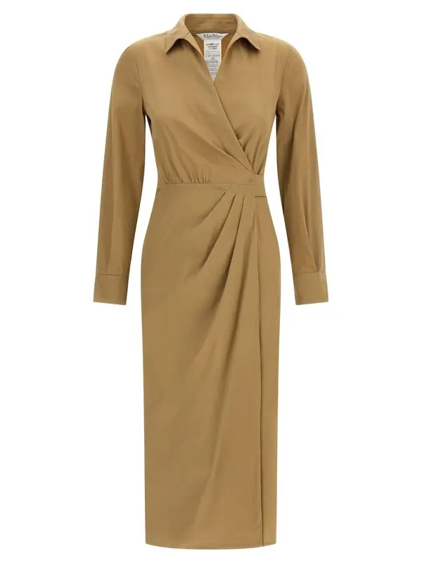 Max Mara Mxmbeta Cotton Poplin Wrap Dress - Cream