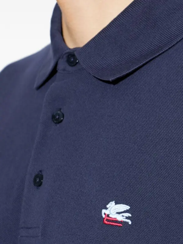 Etro Logo Cotton Polo Shirt