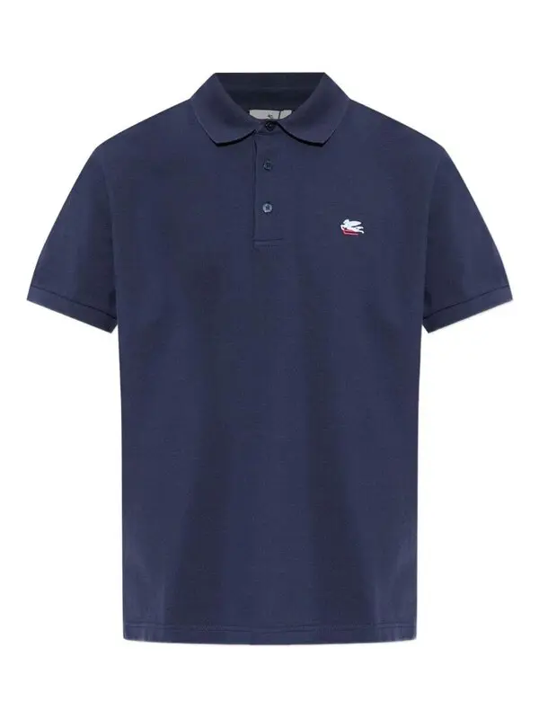 Etro Logo Cotton Polo Shirt - Multicolor