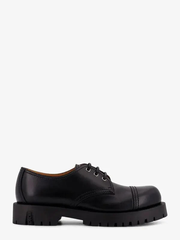 Dior Leather Lace-up Shoes - Black
