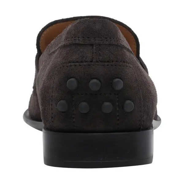 TOD'S Logo Suede Loafers - Brown