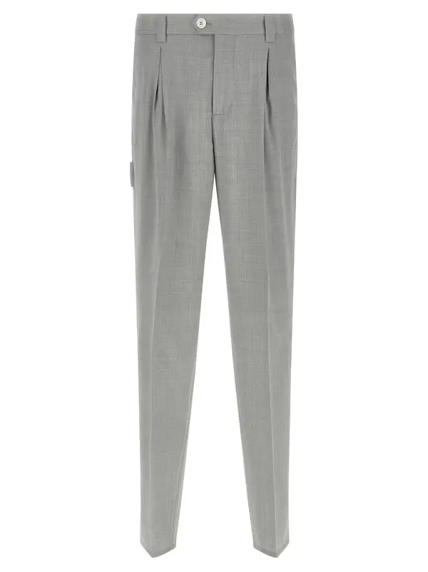 Brunello Cucinelli Mélange Virgin Wool Trousers