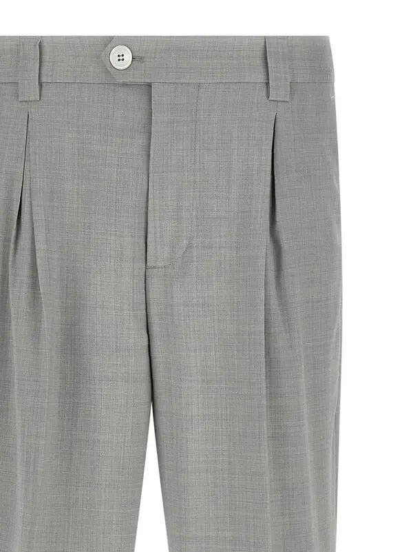 Brunello Cucinelli Mélange Virgin Wool Trousers