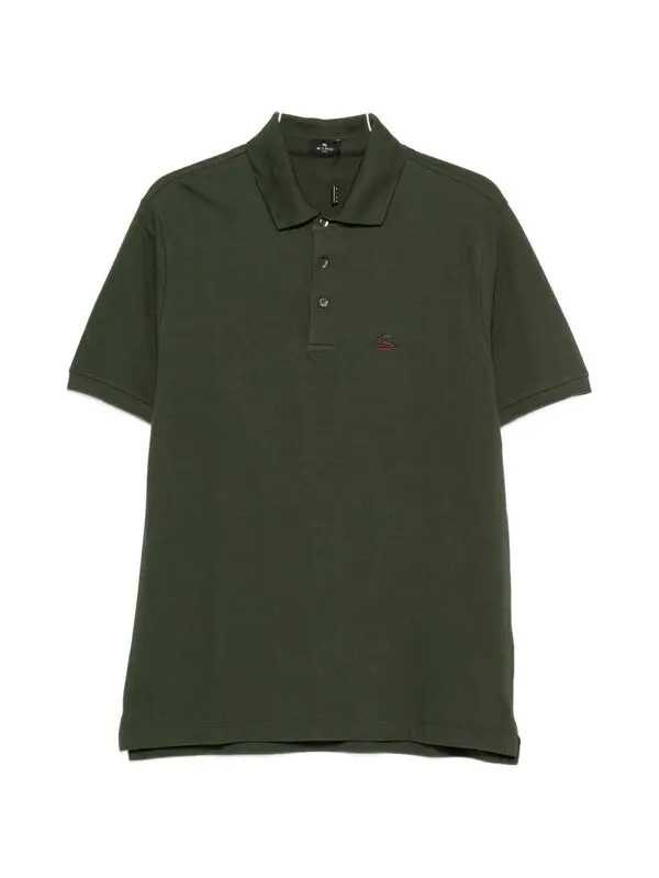 Etro Logo Cotton Polo Shirt - Multicolor