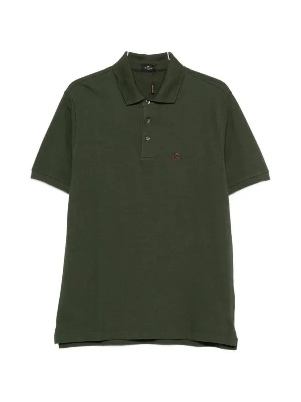 Etro Logo Cotton Polo Shirt - Multicolor