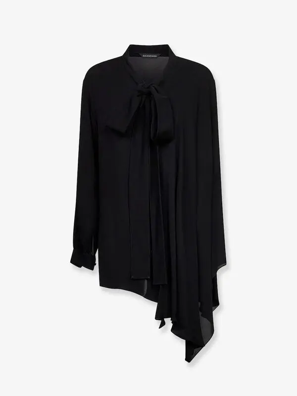 Balenciaga Silk Shirt With Bow