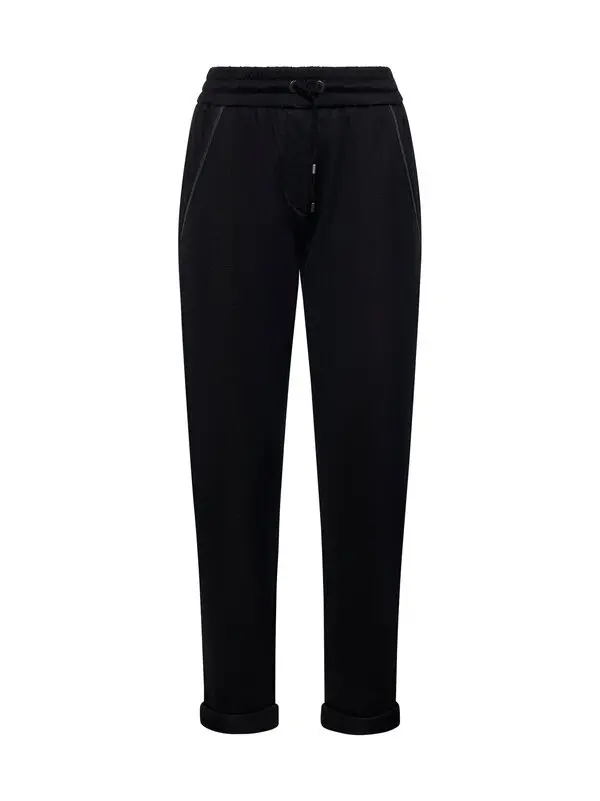 Brunello Cucinelli Stretch Cotton And Silk Jogging Pants - Multicolor