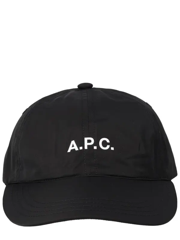 A.p.c. Baseball Hat With Logo - Black