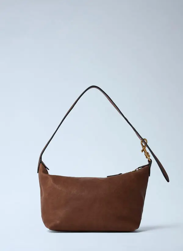 Miu Miu Leather Logo Motif Shoulder Bag - Brown