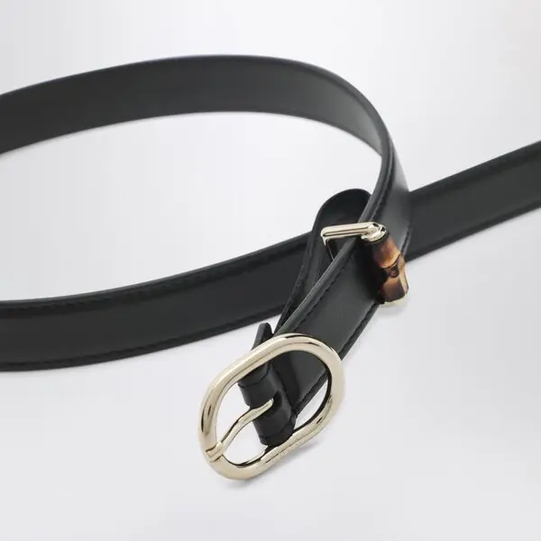 Gucci Thin Belt With Oval Buckle
