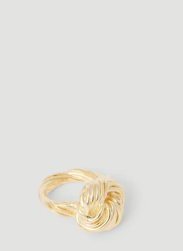 Bottega Veneta Twisted Knot Ring - Gold