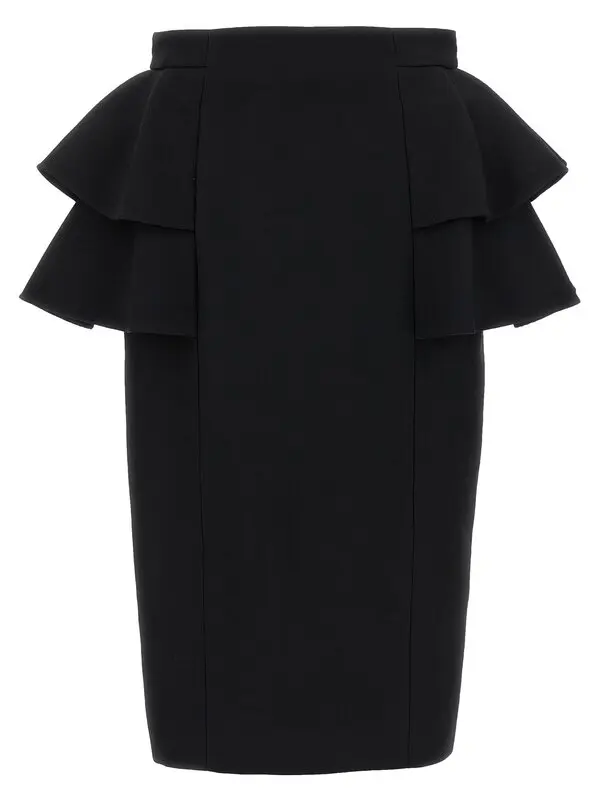 Valentino Garavani Crepe Couture Midi Skirt - Black
