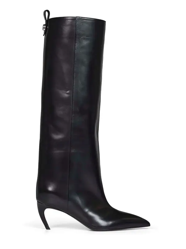 Attico Leather Lea Knee-high Boots - Multicolor