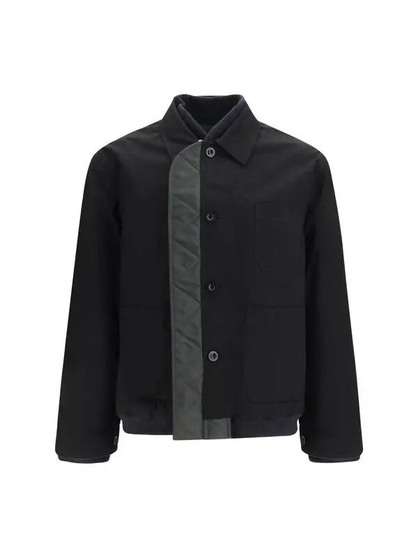 Sacai Nylon Ripstop Twill Bomber Jacket - Black