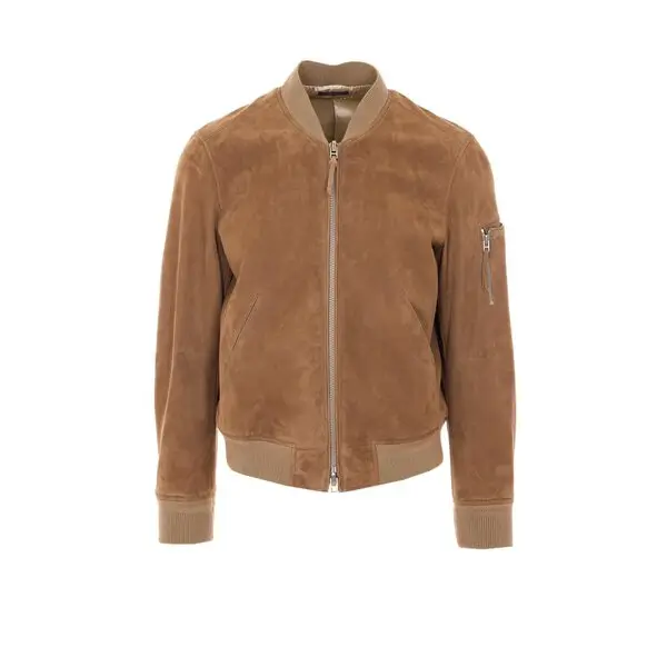 TOM FORD Light Suede Bomber - Brown