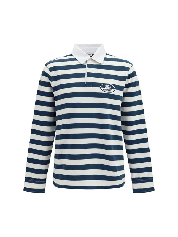 Burberry Striped Long-sleeve Cotton Polo - Multicolor