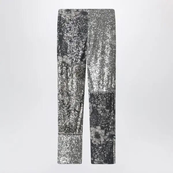 MAISON MARGIELA Patchwork Trousers With Floral Sequins