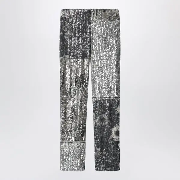 MAISON MARGIELA Patchwork Trousers With Floral Sequins - Multicolor