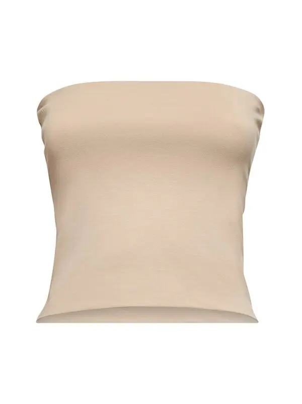 Brunello Cucinelli Beige Jersey Bandeau Top