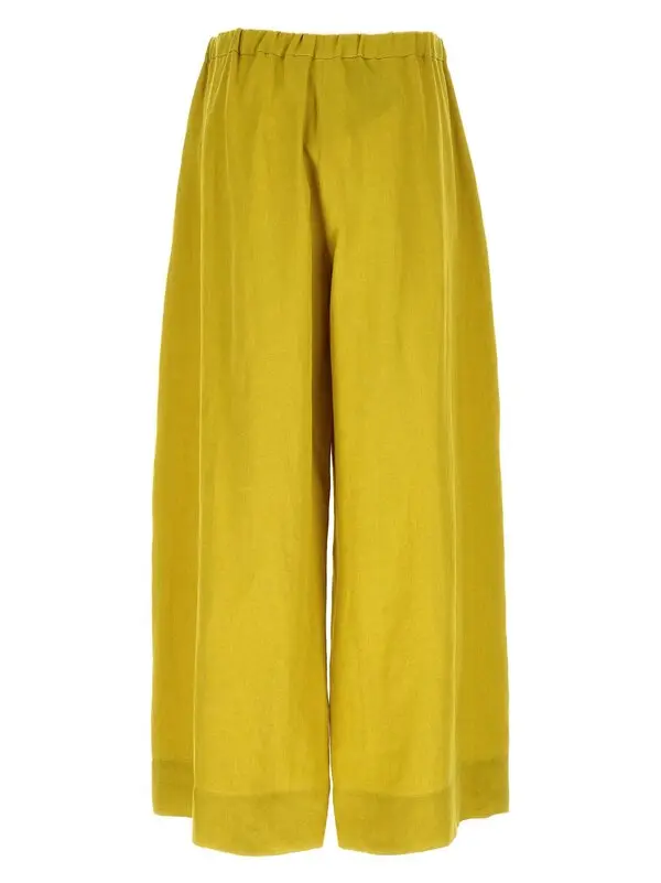 Max Mara Smmaurora Linen Trousers - Yellow