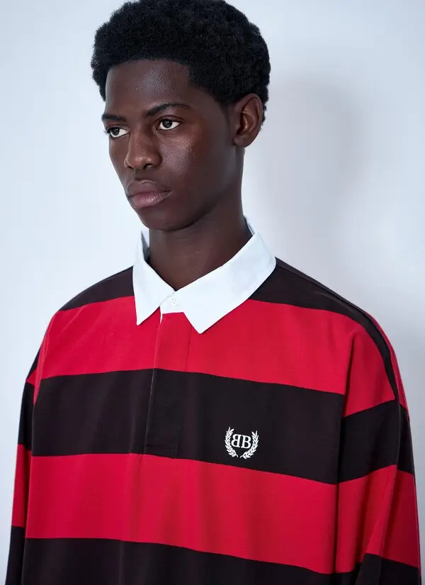 Balenciaga Striped Rugby T-shirt