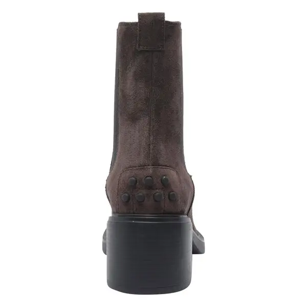 TOD'S Suede Pump Booties - Brown