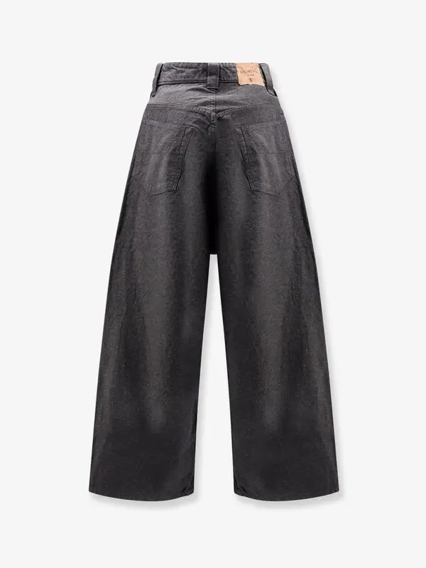 Balenciaga Trompe L'oeil Denim Trousers - Multicolor