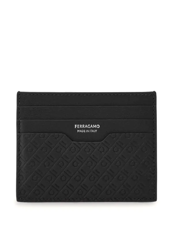 FERRAGAMO Leather Credit Card Case - Multicolor
