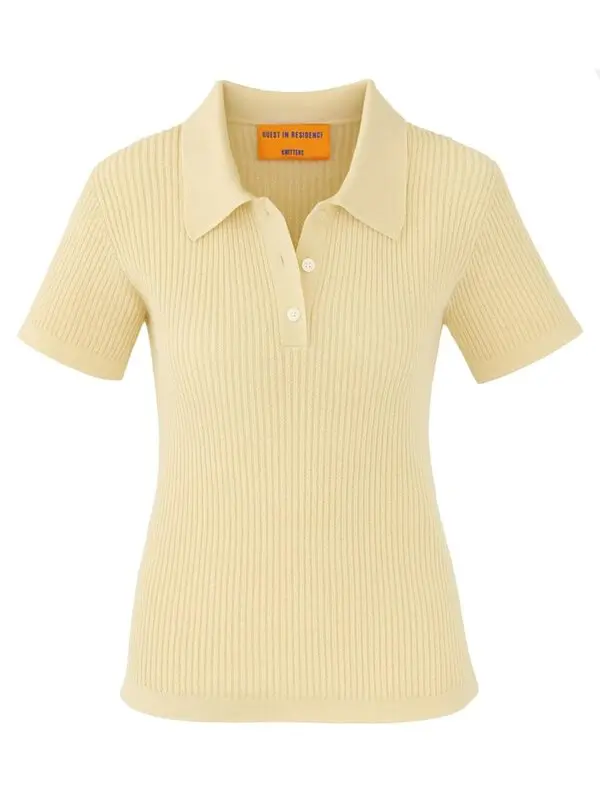 Guest In Residence Shrunken Polo Shirt - Cream