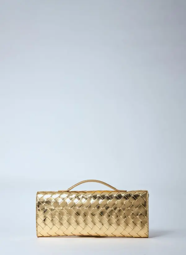 Bottega Veneta Long Andiamo Clutch - Gold